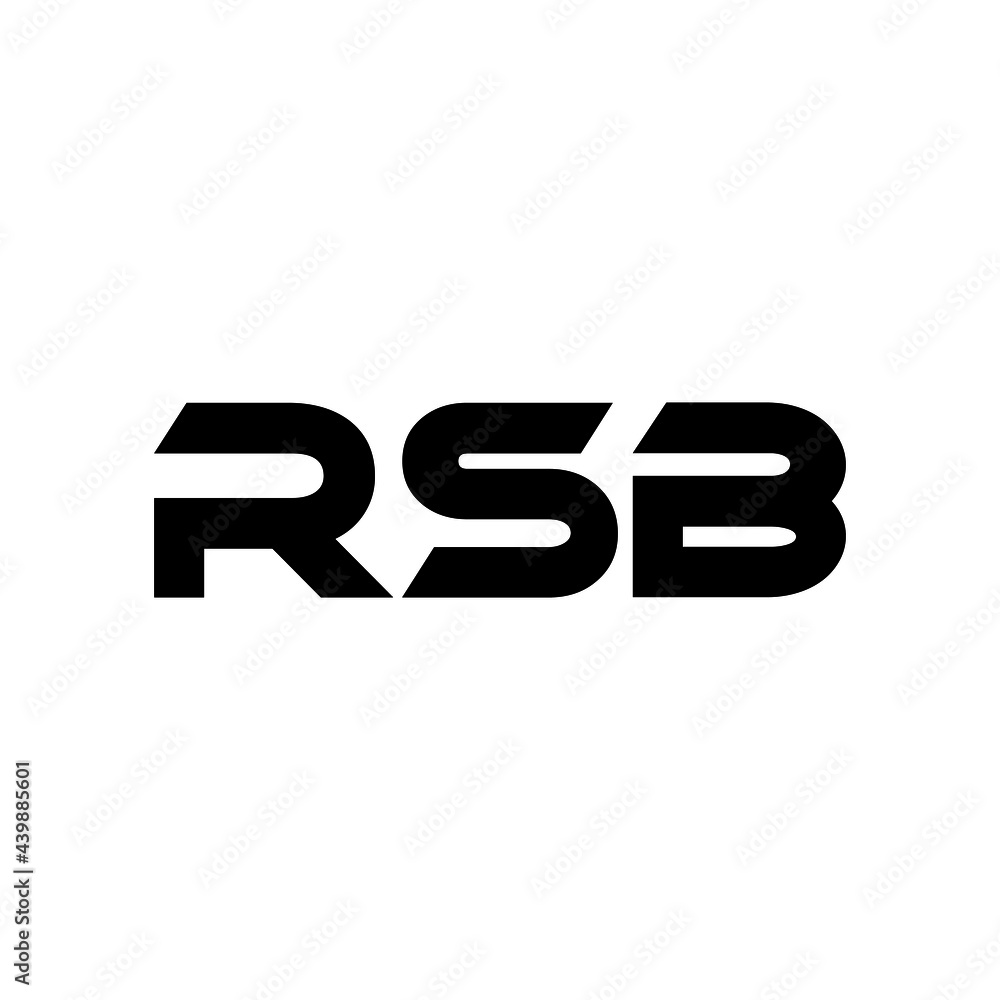 RSB letter logo design with white background in illustrator, vector ...