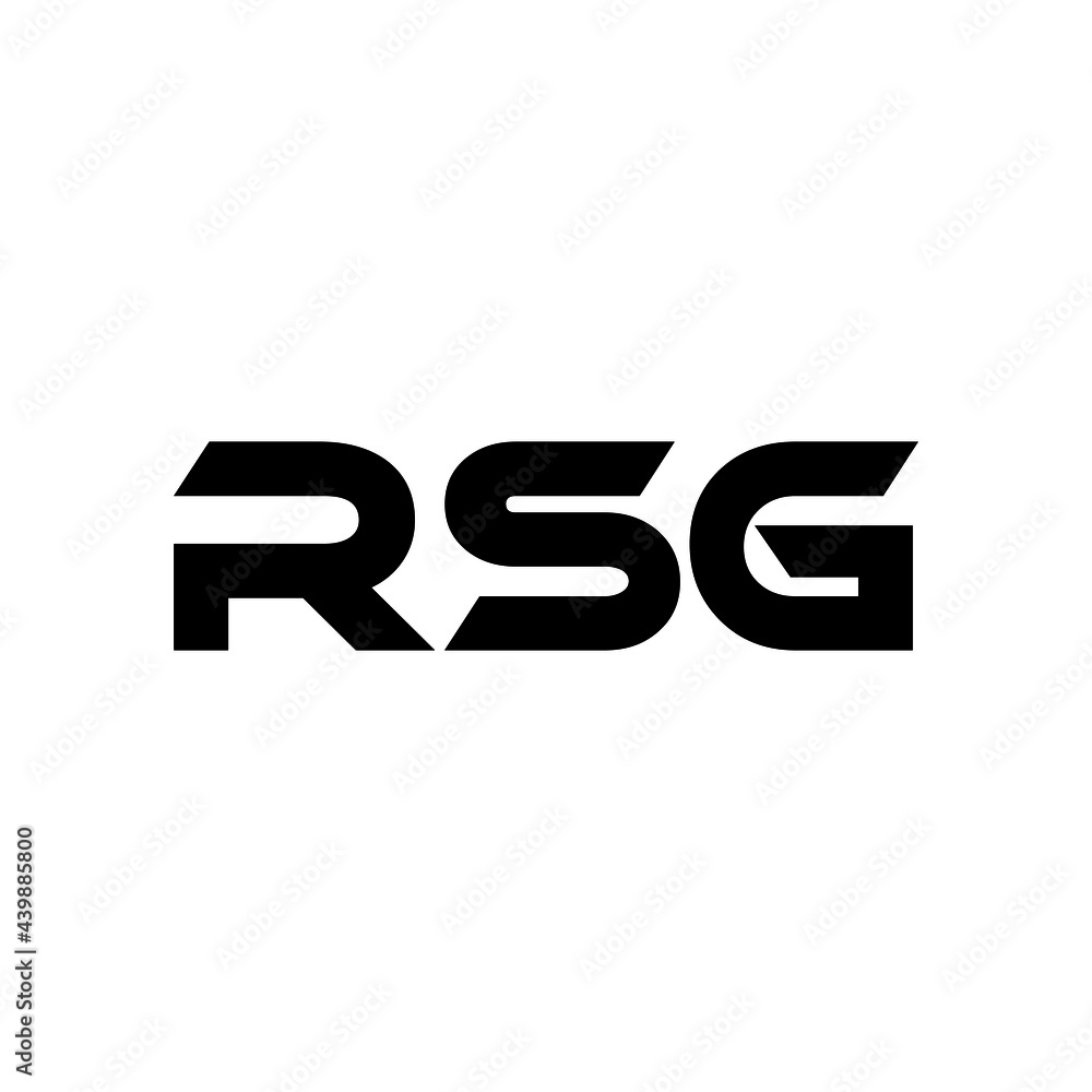 Vecteur Stock RSG letter logo design with white background in ...