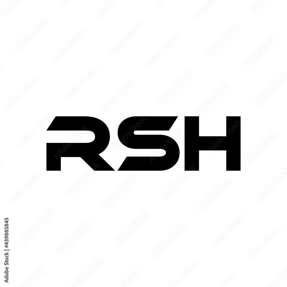 RSH letter logo design with white background in illustrator, vector ...