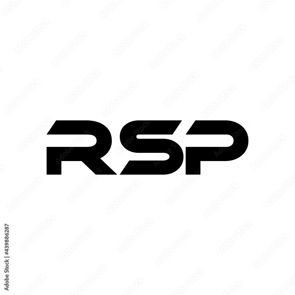 RSP letter logo design with white background in illustrator, vector ...