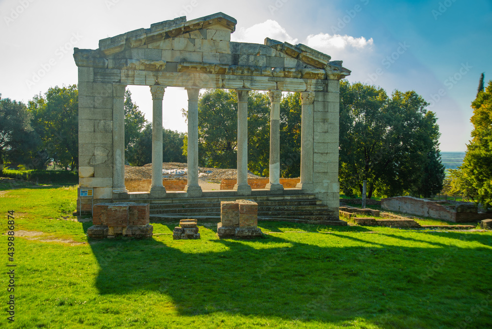 APOLLONIA, ALBANIA: Temple of Apollonia in the largest ancient city in ...