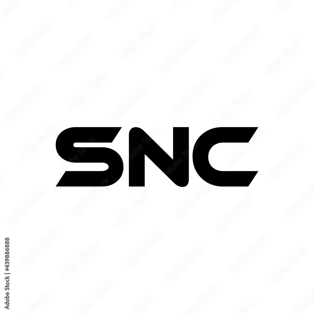 SNC letter logo design with white background in illustrator, vector ...