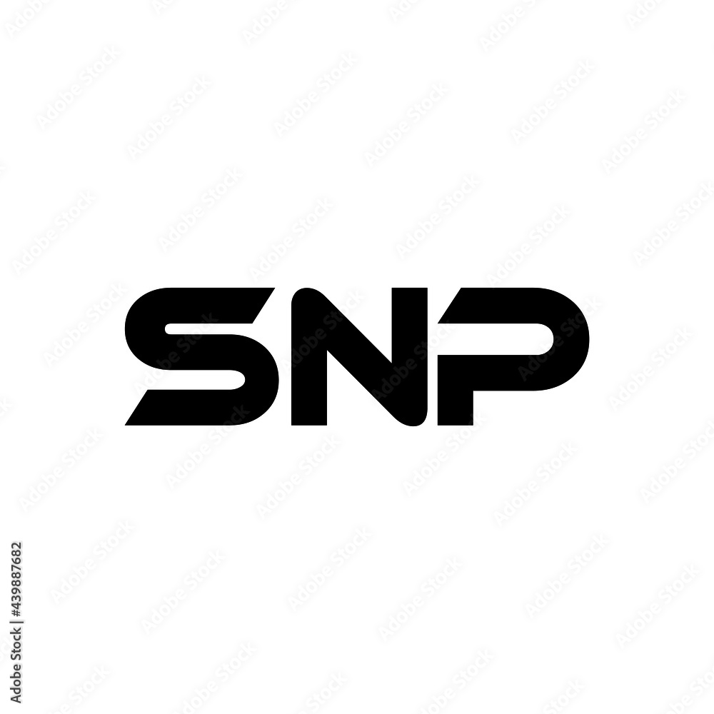 SNP letter logo design with white background in illustrator, vector ...