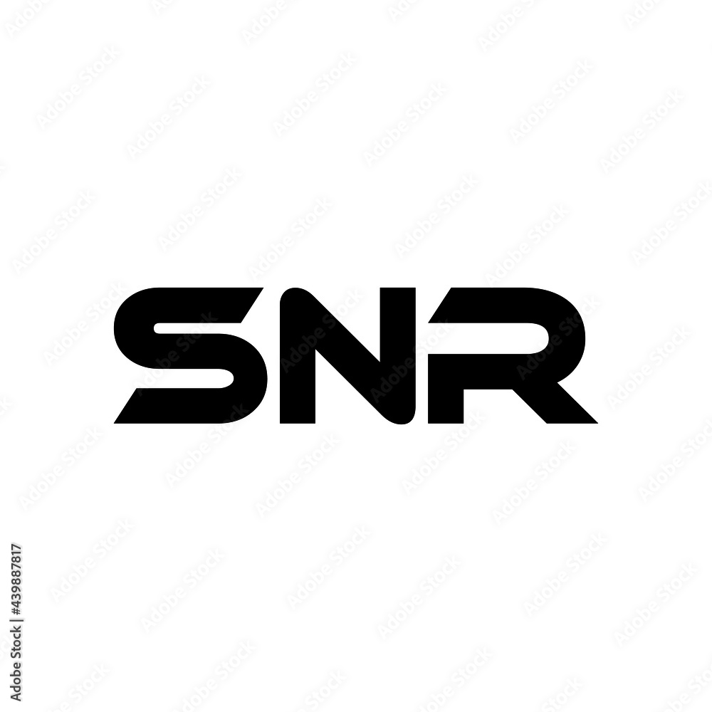 SNR letter logo design with white background in illustrator, vector ...