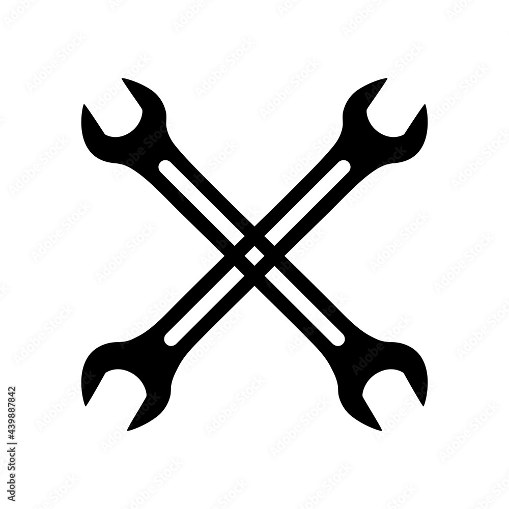 The logo of the spanners is cross - on-cross in a vector.Spanners in ...