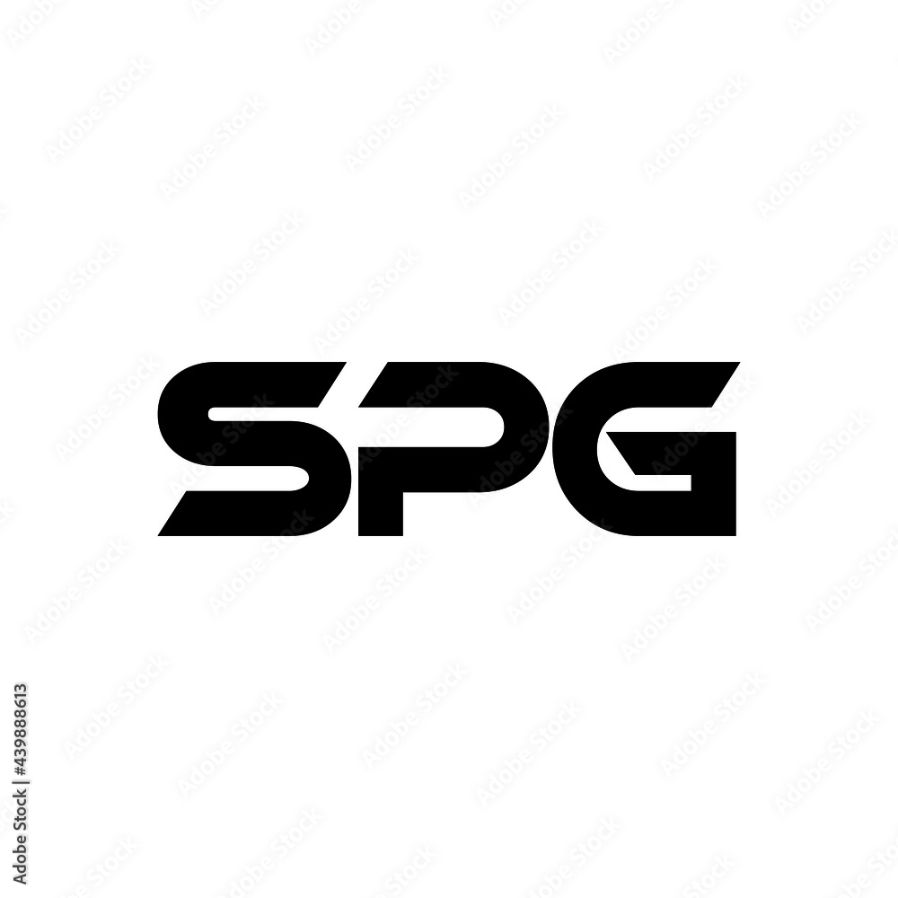 SPG letter logo design with white background in illustrator, vector ...