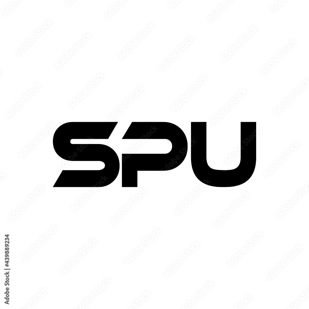 SPU letter logo design with white background in illustrator, vector ...