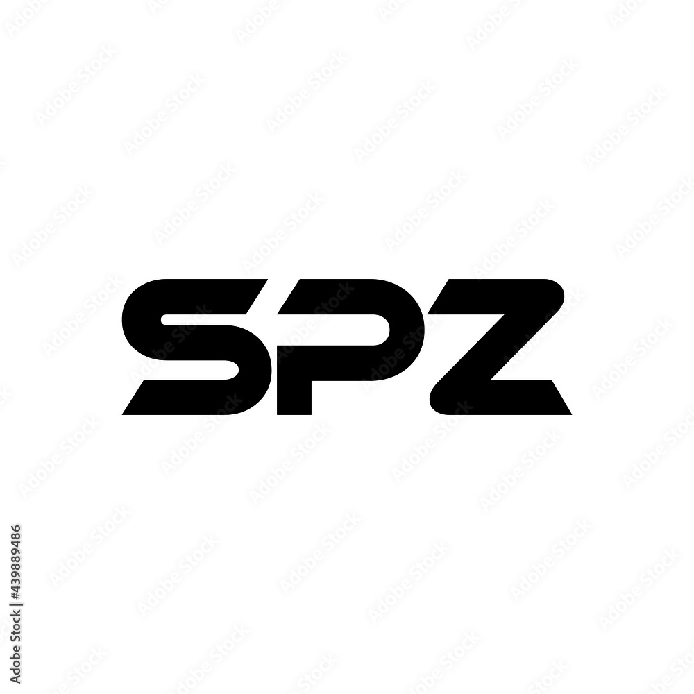 SPZ letter logo design with white background in illustrator, vector ...