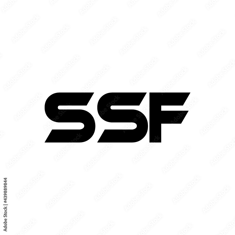 SSF letter logo design with white background in illustrator, vector ...