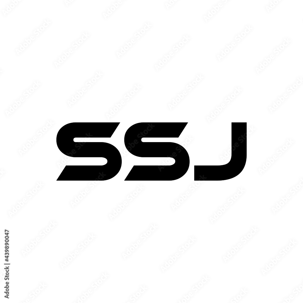 SSJ letter logo design with white background in illustrator, vector ...