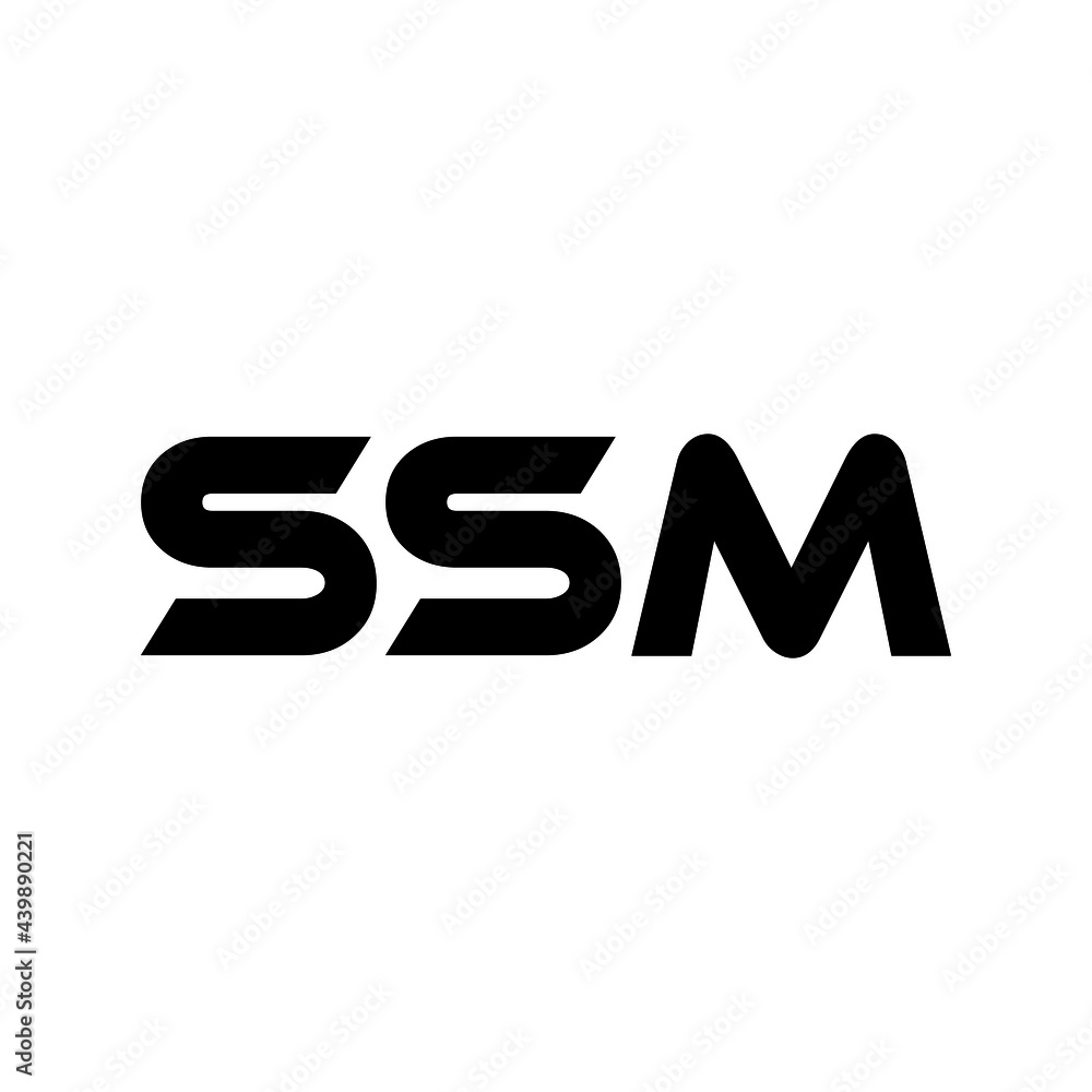 SSM letter logo design with white background in illustrator, vector ...