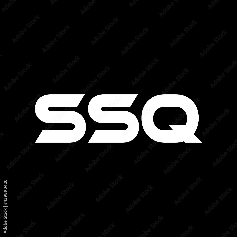 SSQ letter logo design with black background in illustrator, vector ...