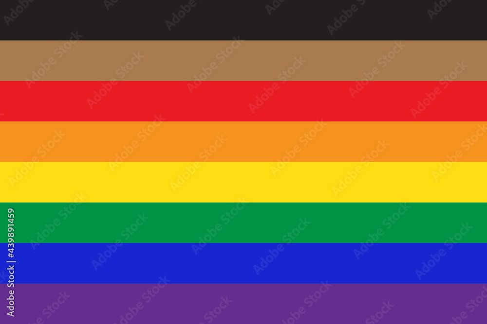 New pride flag LGBTQ background . Redesign including Black and Brown ...