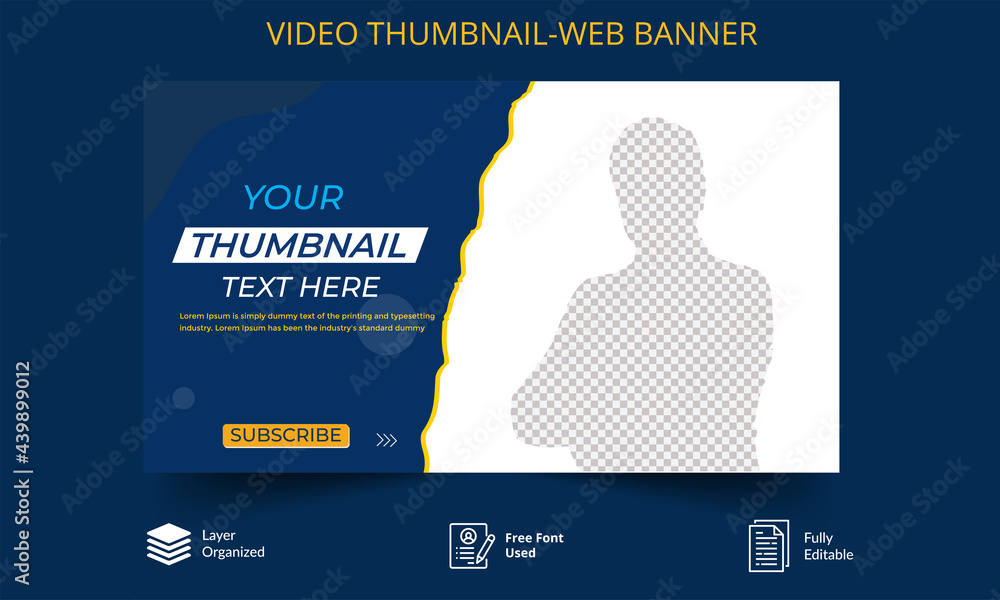 School education admission Youtube thumbnail template Design. Stock ...