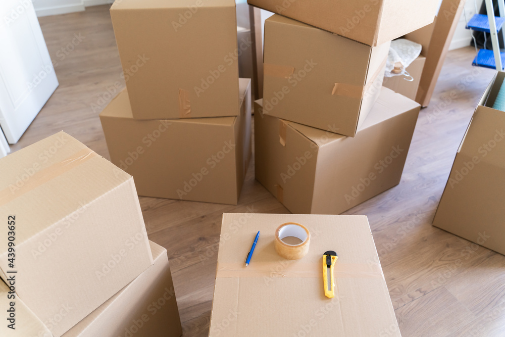 Packing Boxes Stock Photo | Adobe Stock