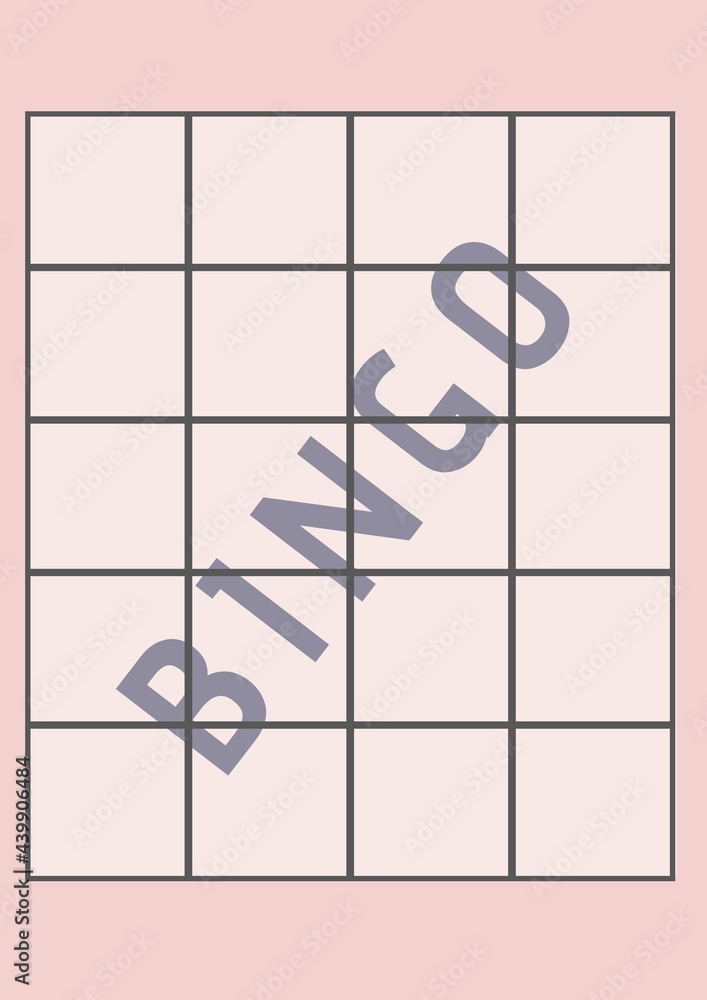 Composition of bingo text with score chart on pink background Stock ...