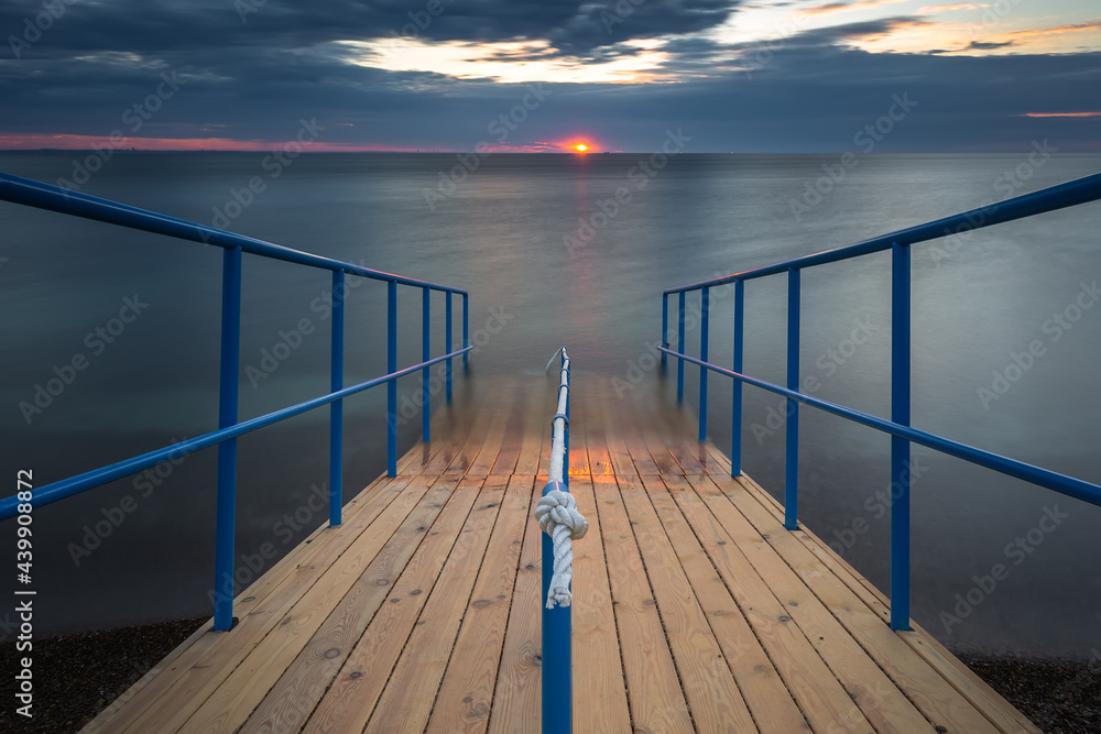 Wheelchair ramp on the beach for person with disability in Odessa Stock ...