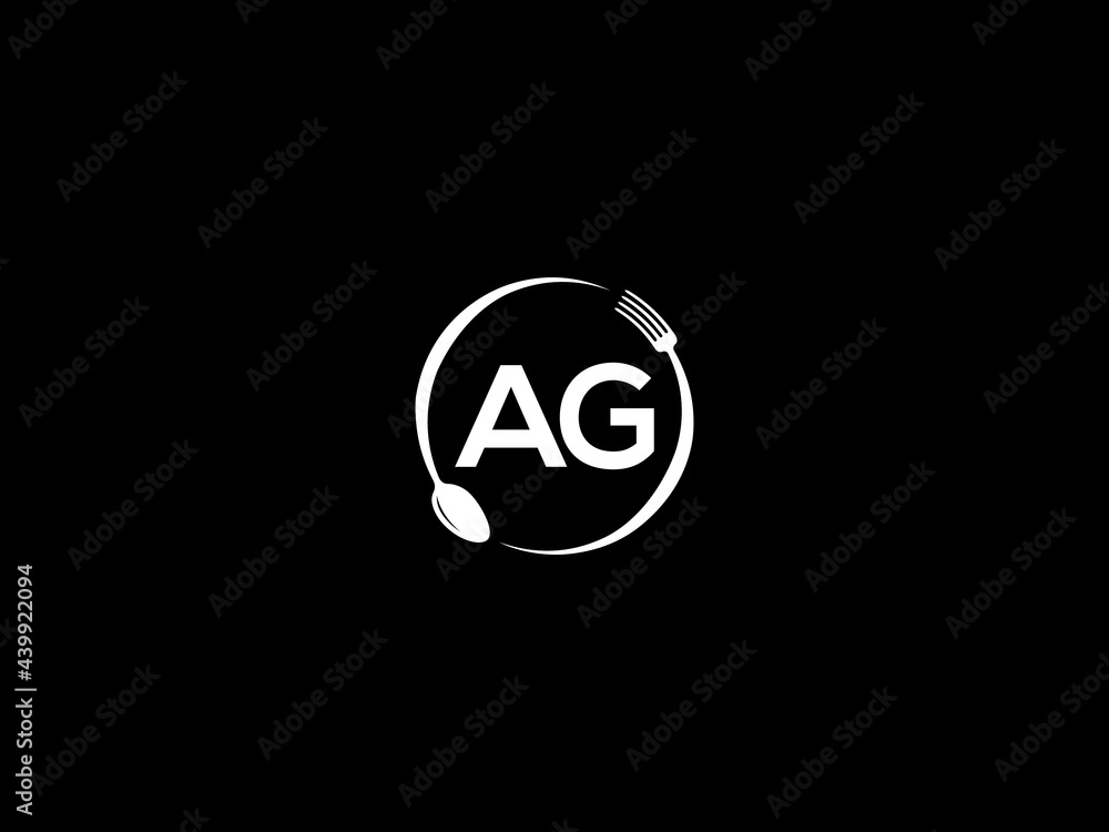 Letter AG Logo, restaurants ag logo icon vector for modern kitchen ...