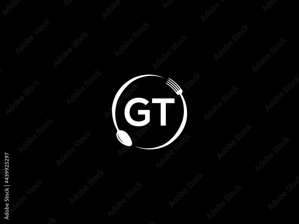 Letter GT Logo, restaurants gt logo icon vector for modern kitchen ...