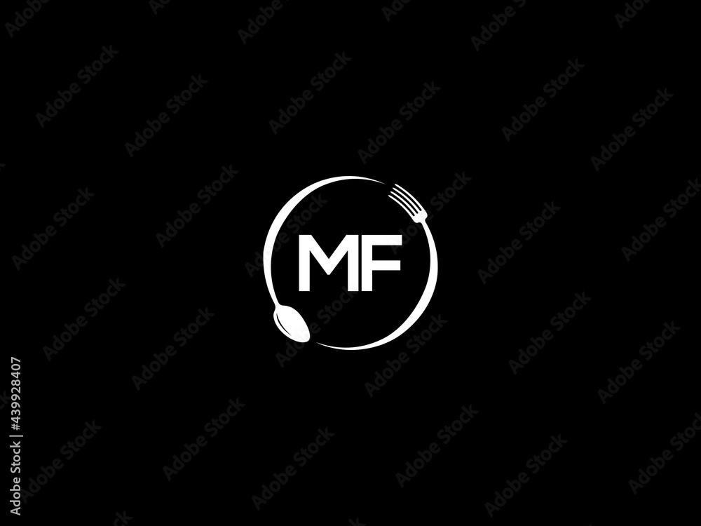 Letter MF Logo, restaurants mf logo icon vector for modern kitchen ...