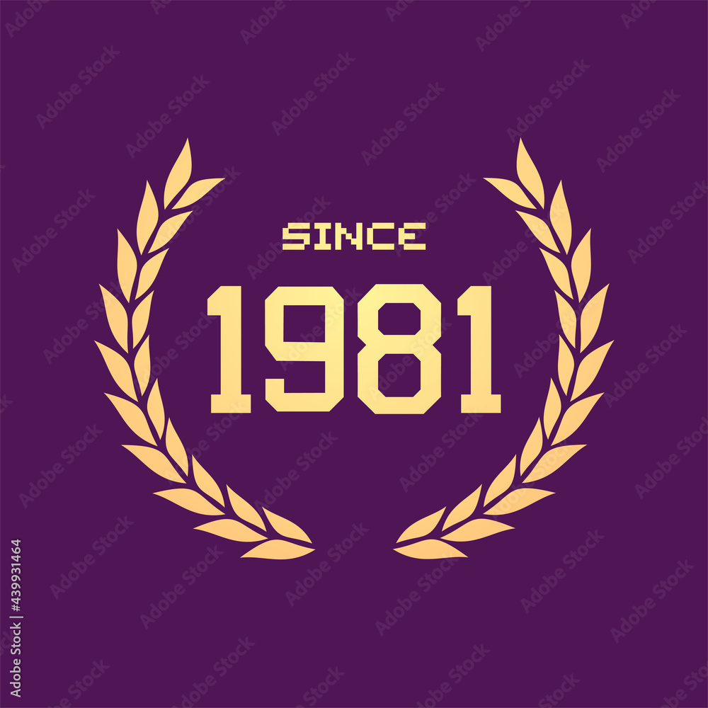 Since 1981 message symbol Stock Vector | Adobe Stock