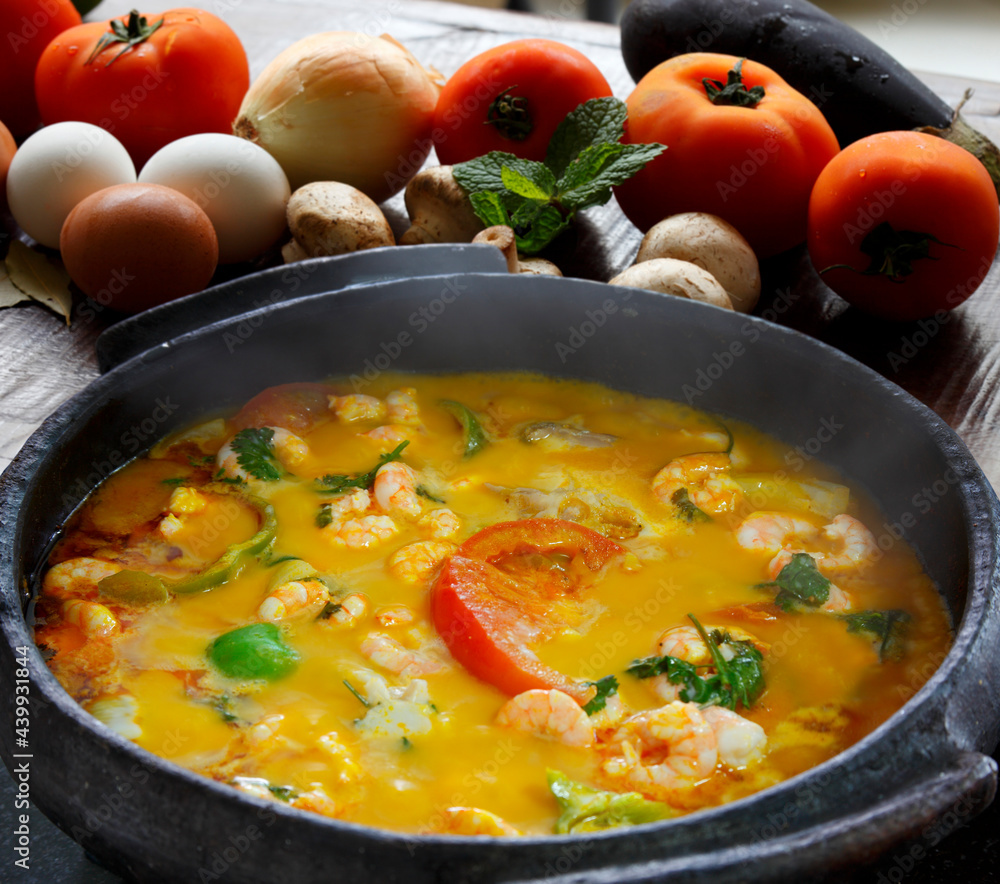 Moqueca fish and shrimp, traditional dish of Brazilian cuisine Stock ...