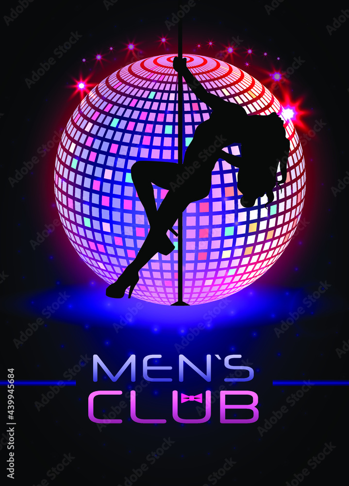 Night Club poster design.Striptiase Club poster design Stock Vector ...