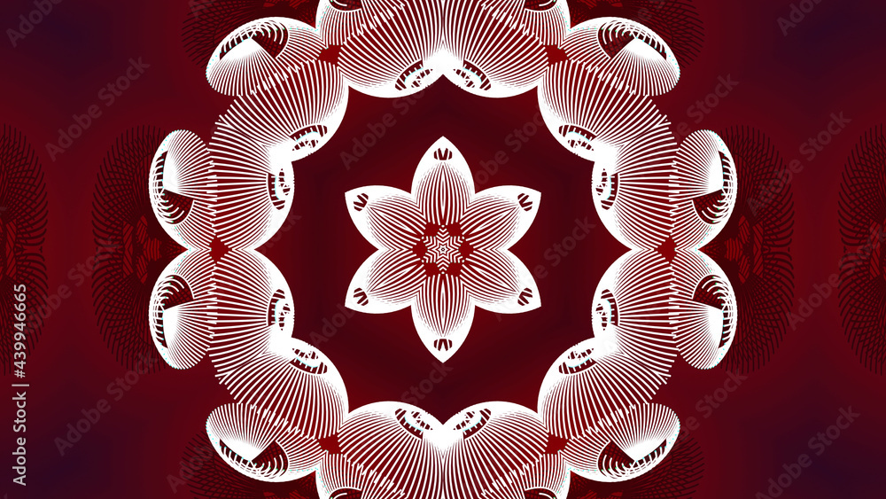 Sci-fi 3d render. Abstract white wireframe on red bg. Ai geometric ...