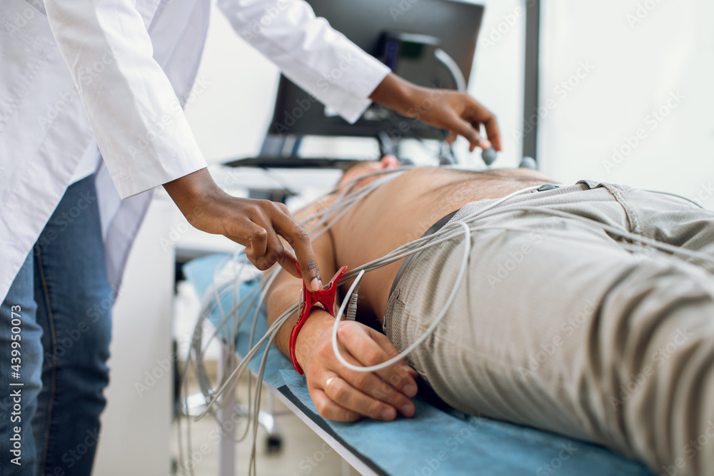 ECG electrocardiography and regular health check concept ...