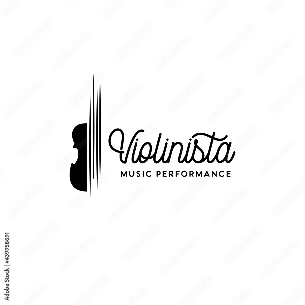simple violin music logo icon vector template Stock Vector | Adobe Stock