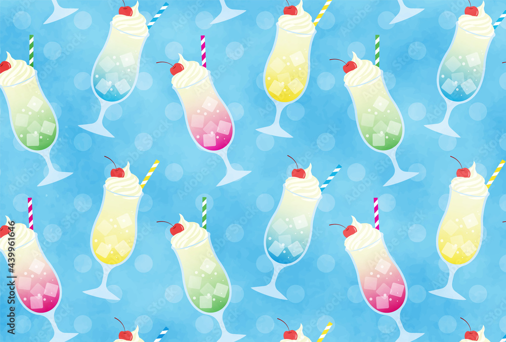 vector background with ice cream float for banners, cards, flyers ...