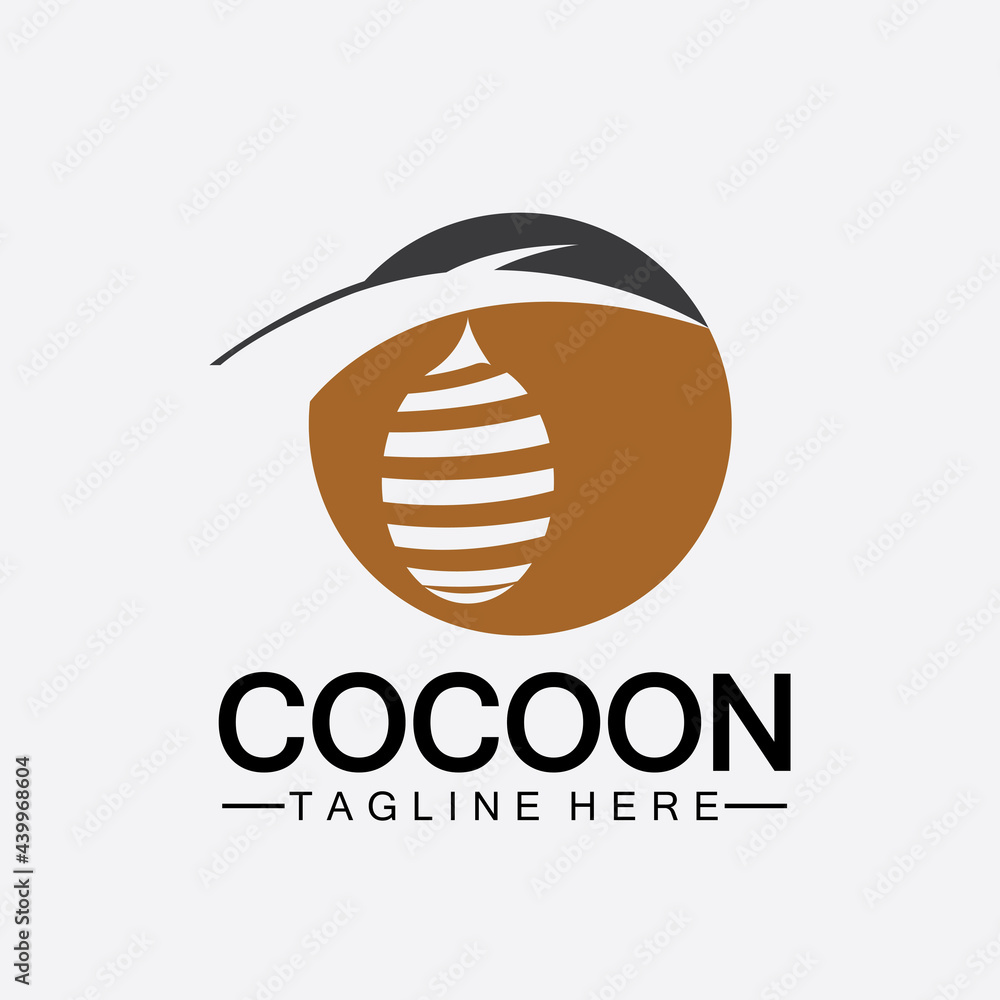 Cocoon logo vector illustration design template Stock Vector | Adobe Stock