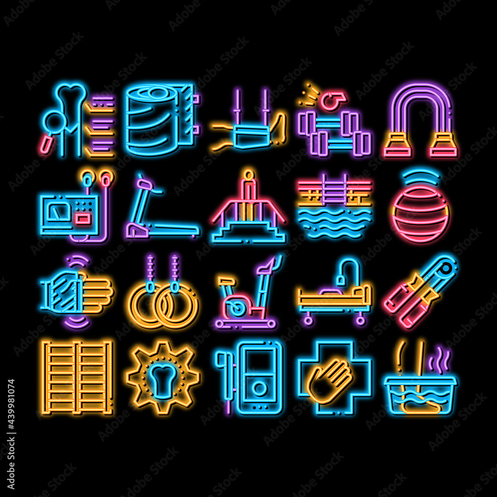 Vecteur Stock Physical Therapy And Recovery neon light sign vector ...