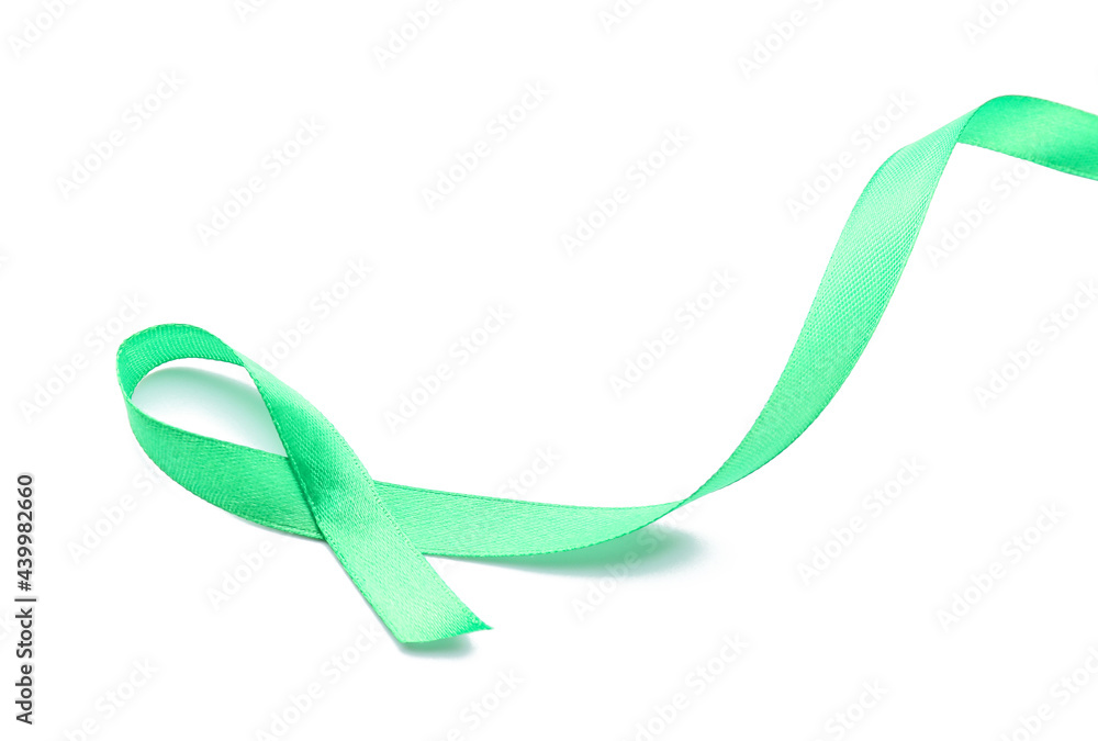 Green ribbon on white background. Mitochondrial diseases and kidney ...