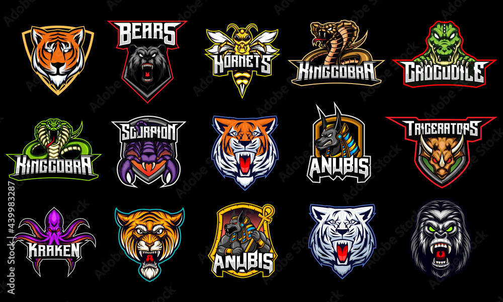 Set of esport logo emblem Stock Vector | Adobe Stock