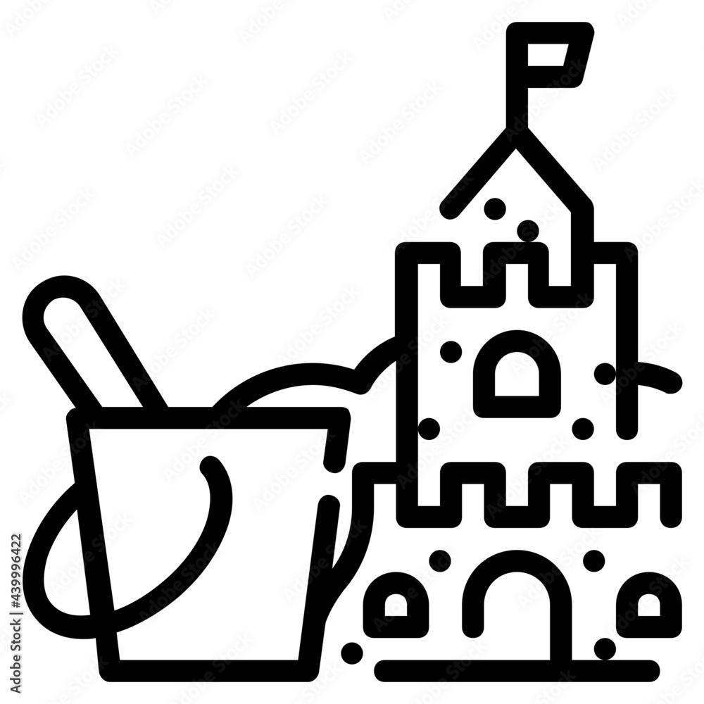 sand outline icon Stock Vector | Adobe Stock