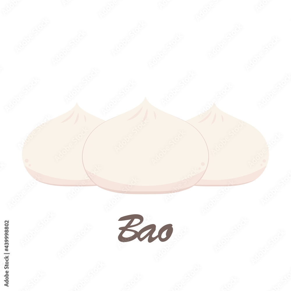 Bao vector. Steamed Bun logo design. Steamed Bun vector. Steamed Bun ...