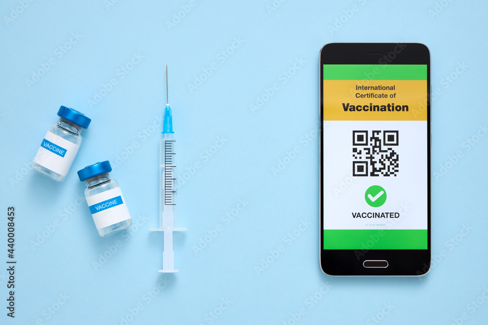 Coronavirus vaccination certificate or vaccine passport for travellers ...