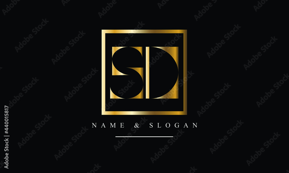 SD, DS, S, D abstract letters logo monogram Stock Vector | Adobe Stock