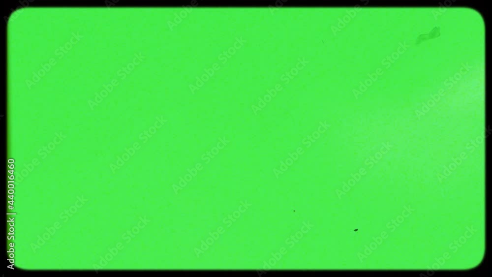 Vintage film effects. Effect of an old TV with a kinescope on a green ...