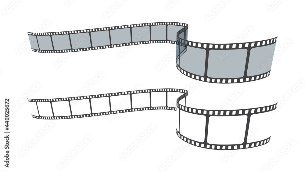 Film strips collection isolated on white background. Film strip in ...