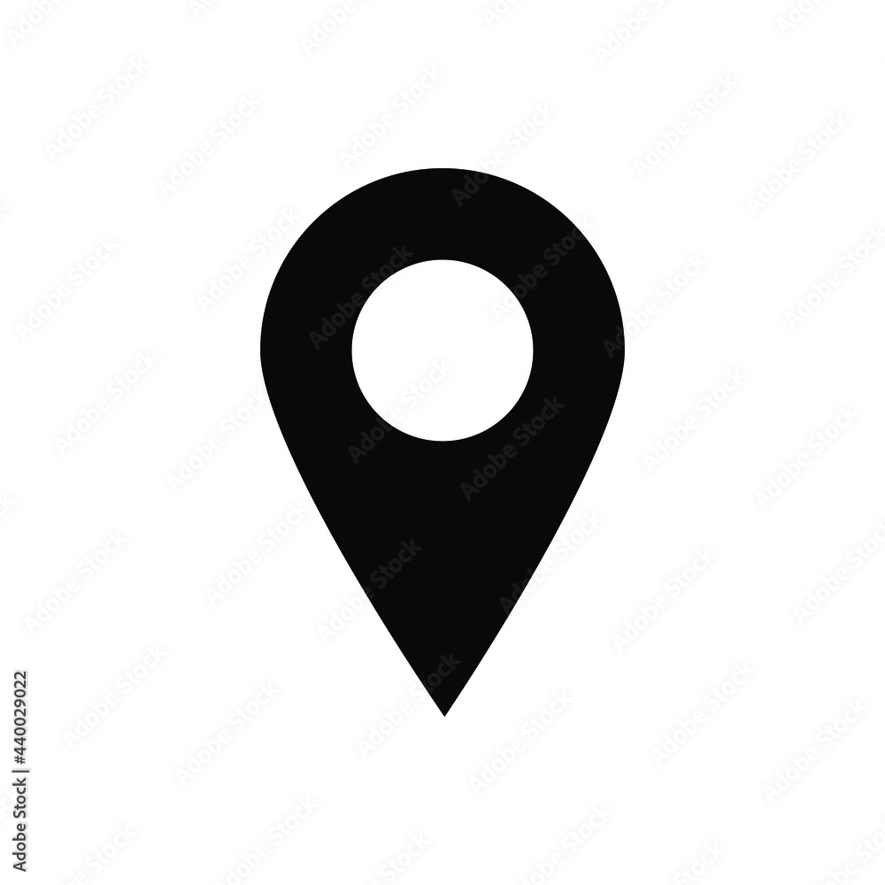 Pinpoint icon. Map location pointer. Pin icon. Navigation map GPS ...