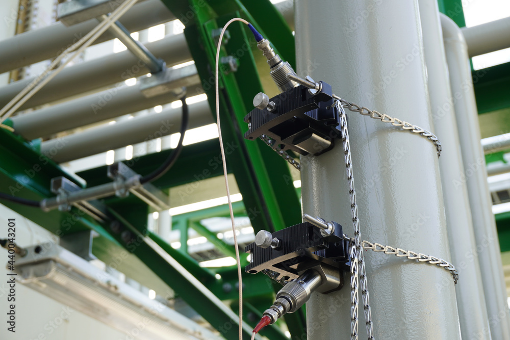 Water hydrant pipes are installed flow rate test device to measure the ...