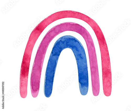 Bisexual Pride Watercolor Clipart Lgbtq Art Rainbow Clipart For Bi