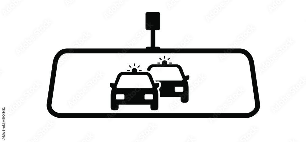 Reflection of traffic flow. Car rear view mirror. View mirror car ...