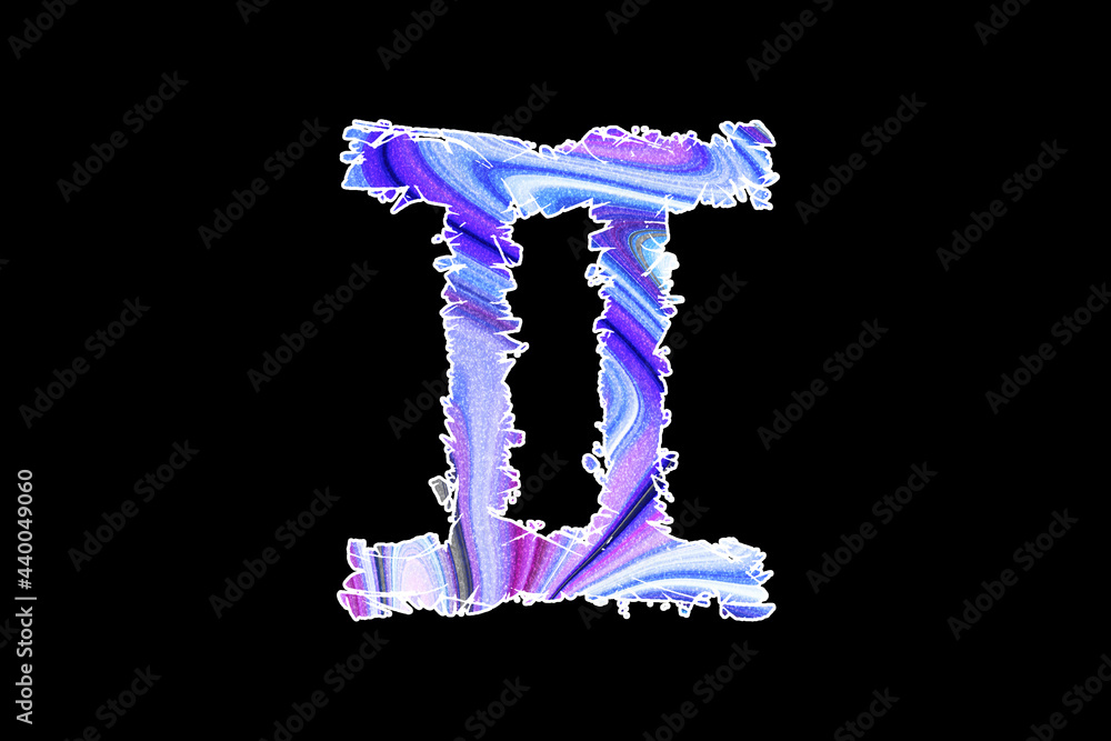Gemini zodiac sign, Twins horoscope symbol Stock Illustration | Adobe Stock