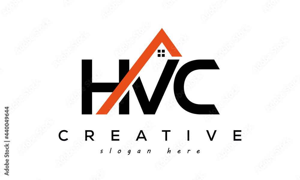 HVC letters real estate construction logo vector Stock Vector | Adobe Stock