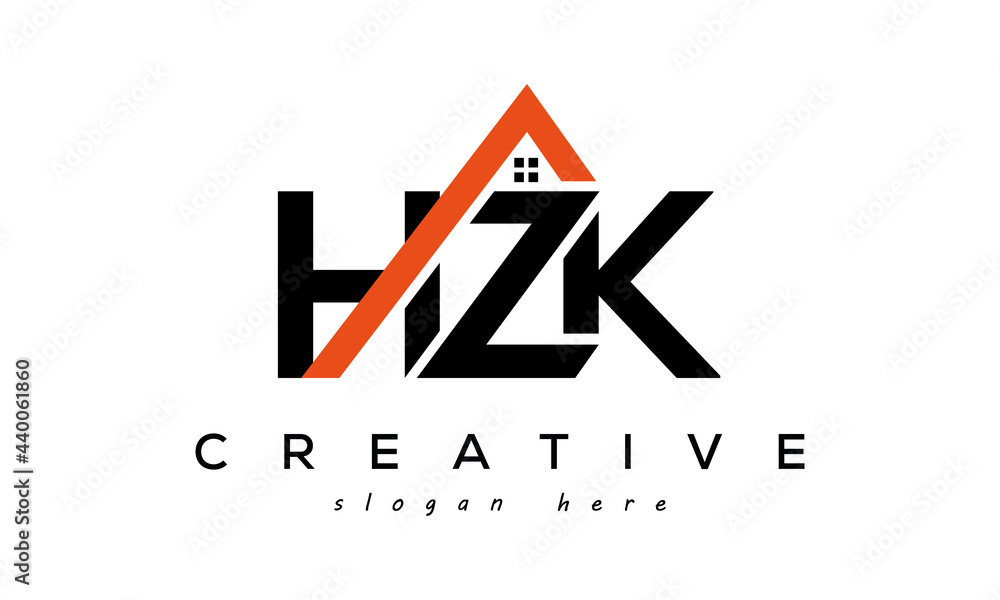 HZK letters real estate construction logo vector Stock Vector | Adobe Stock
