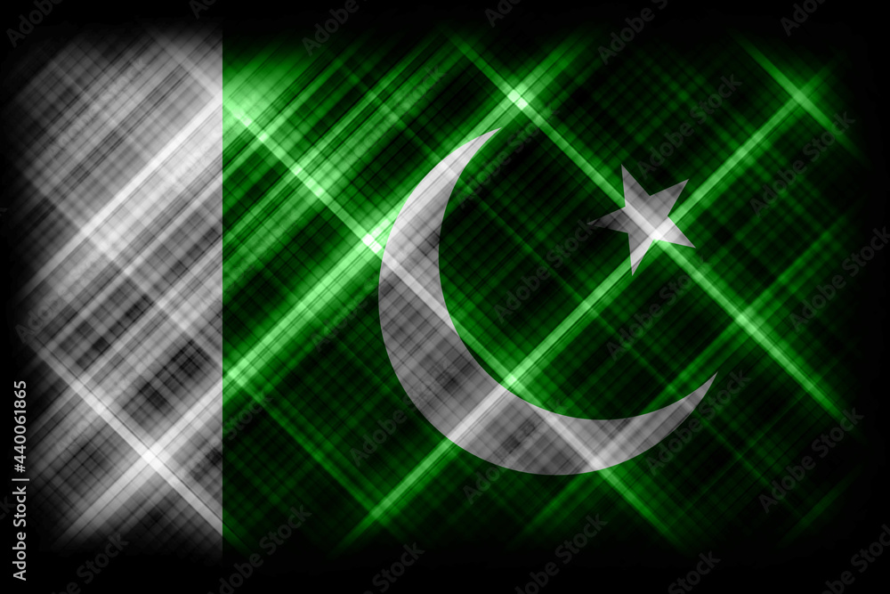 Pakistan flag, national flag, modern flag Stock Illustration | Adobe Stock