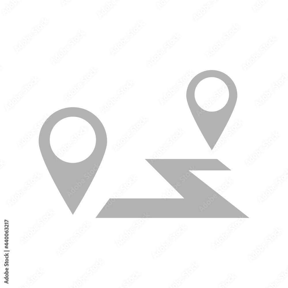 icon,way from point to point vector illustration Stock Vector | Adobe Stock